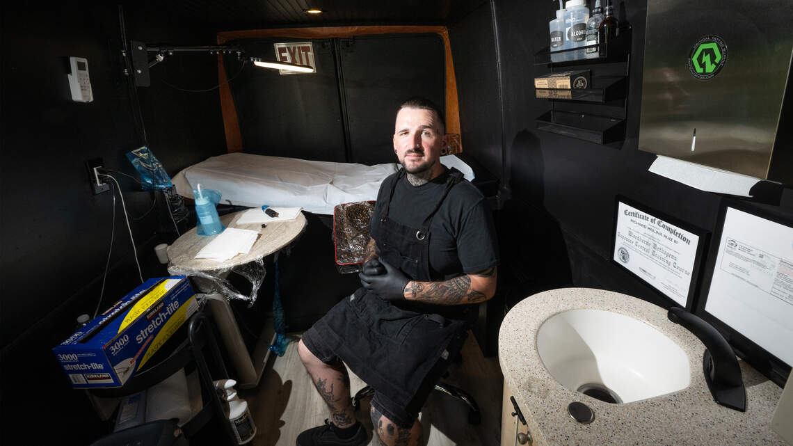 Modesto tattoo studio expands its business to four wheels. | Modesto Bee
